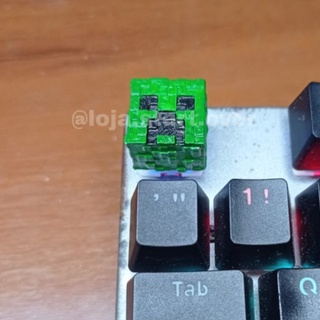 Keycap Creeper do Minecraft | Shopee Brasil