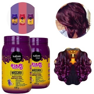 Máscara Matizadora Salon Line To De Cacho Mársala Roxo Cabelos ...