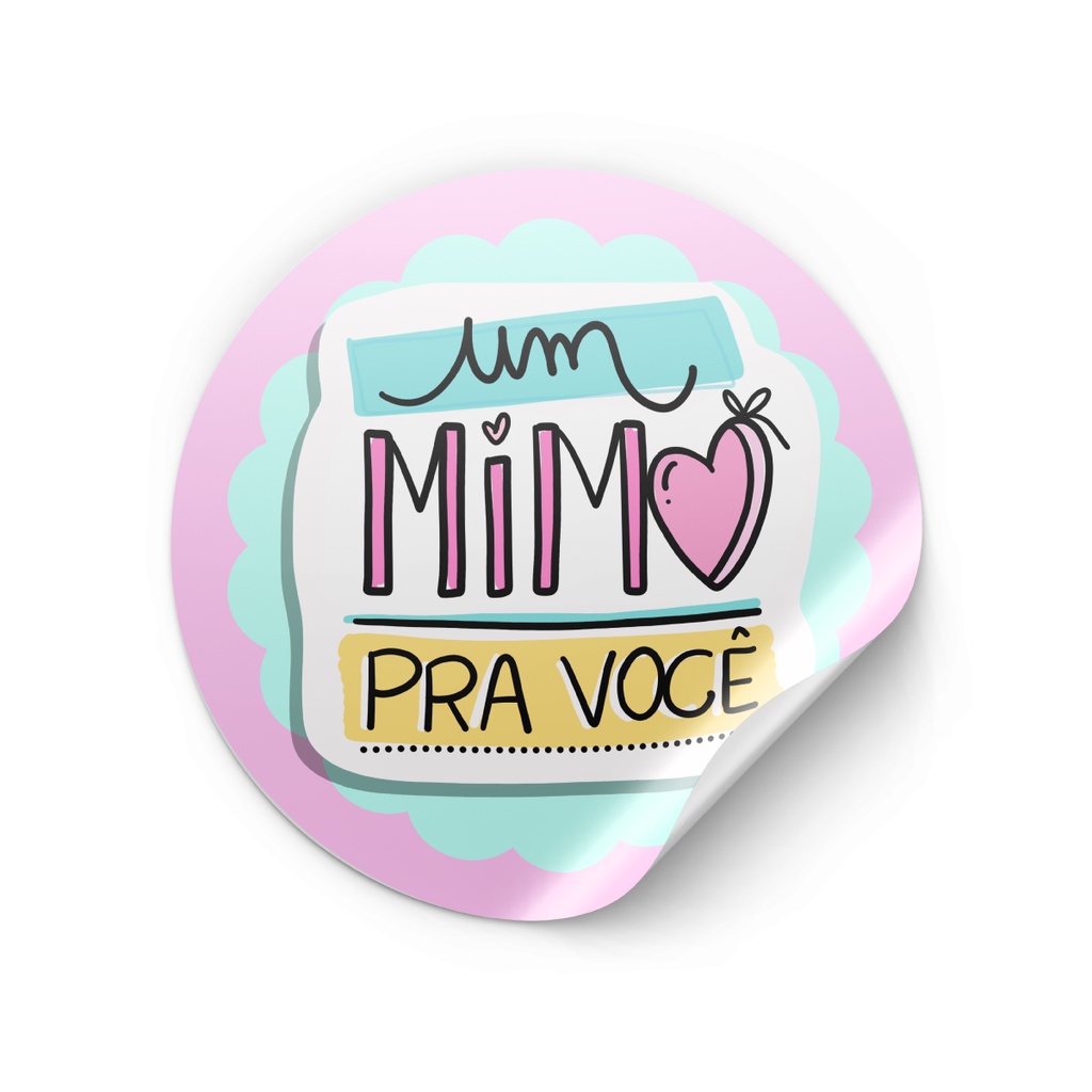 Adesivo, Etiqueta - Um Mimo Pra Você! 3x3cm | 100 Unidades | Shopee Brasil