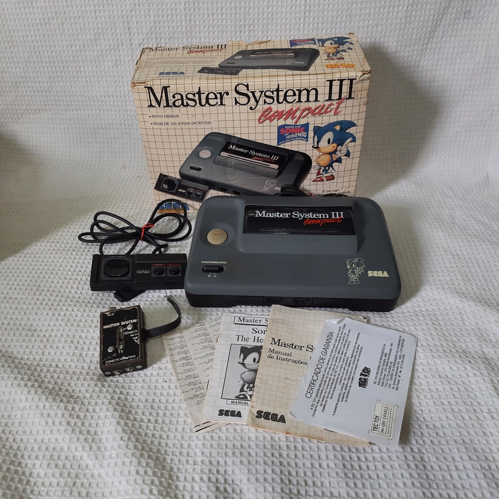 master system 3 na caixa branca, sonic na memória - Escorrega o Preço