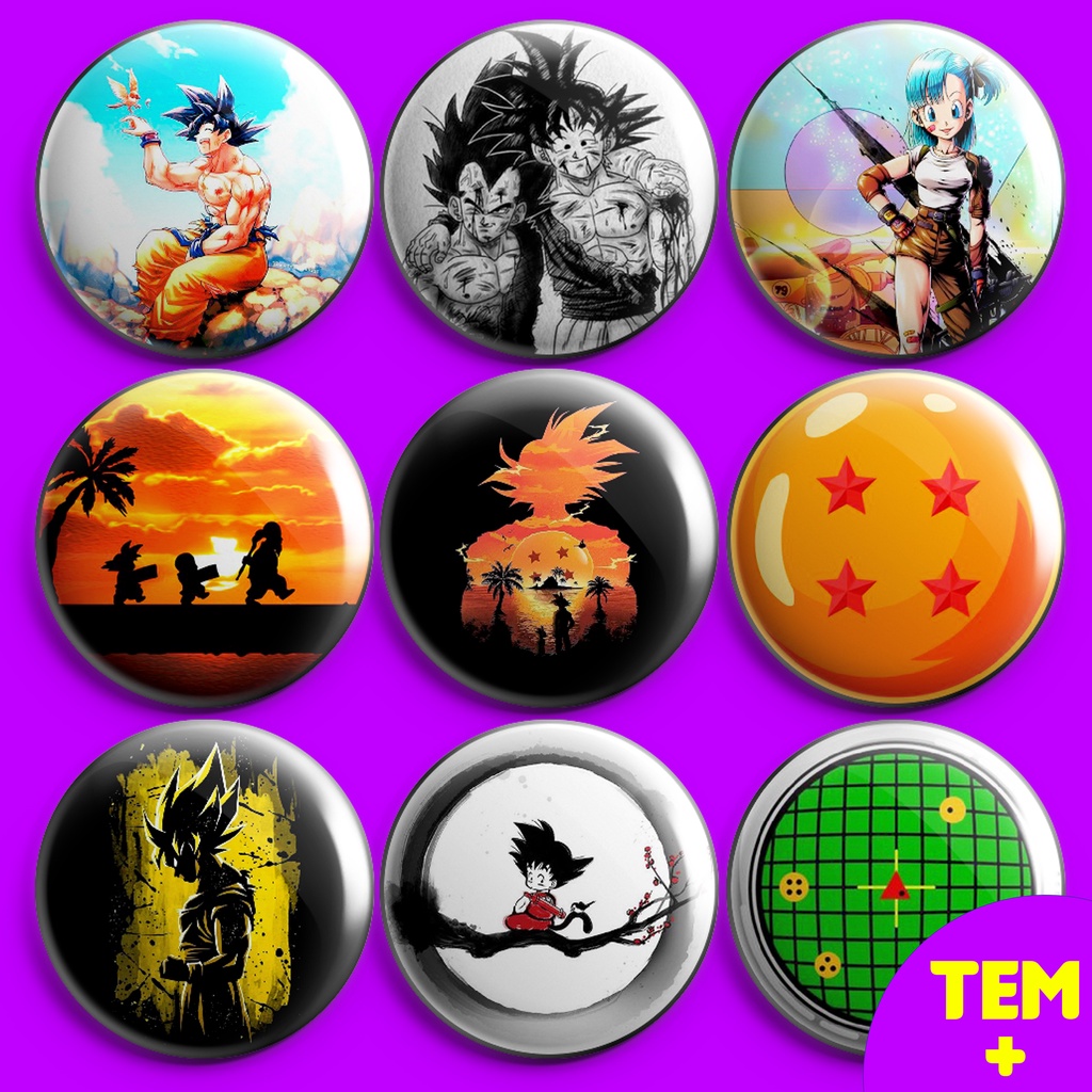 Botton DRAGON BALL - Bottons de 3,5cm/4,5cm/5,5cm | Shopee Brasil
