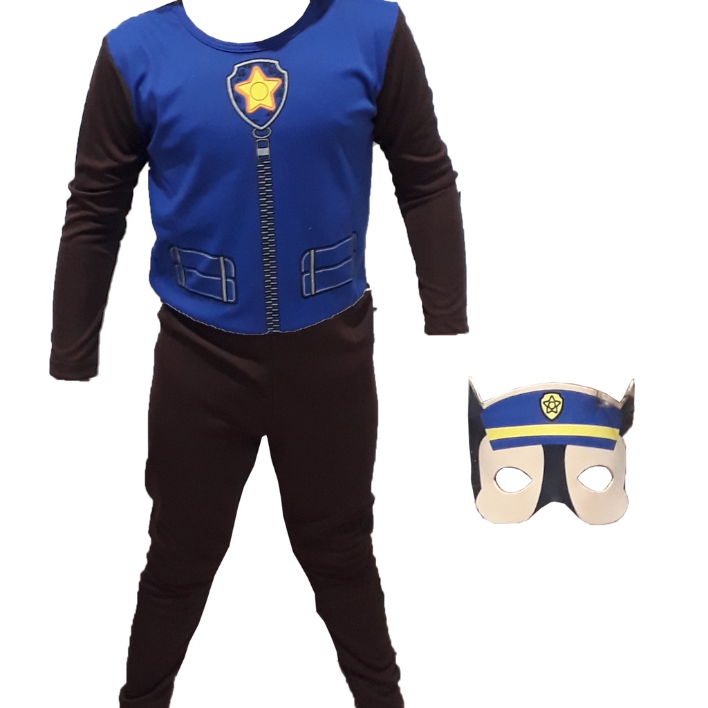 Fantasia Infantil Menino Personagens Patrulha Canina Azul Chase Roupa ...
