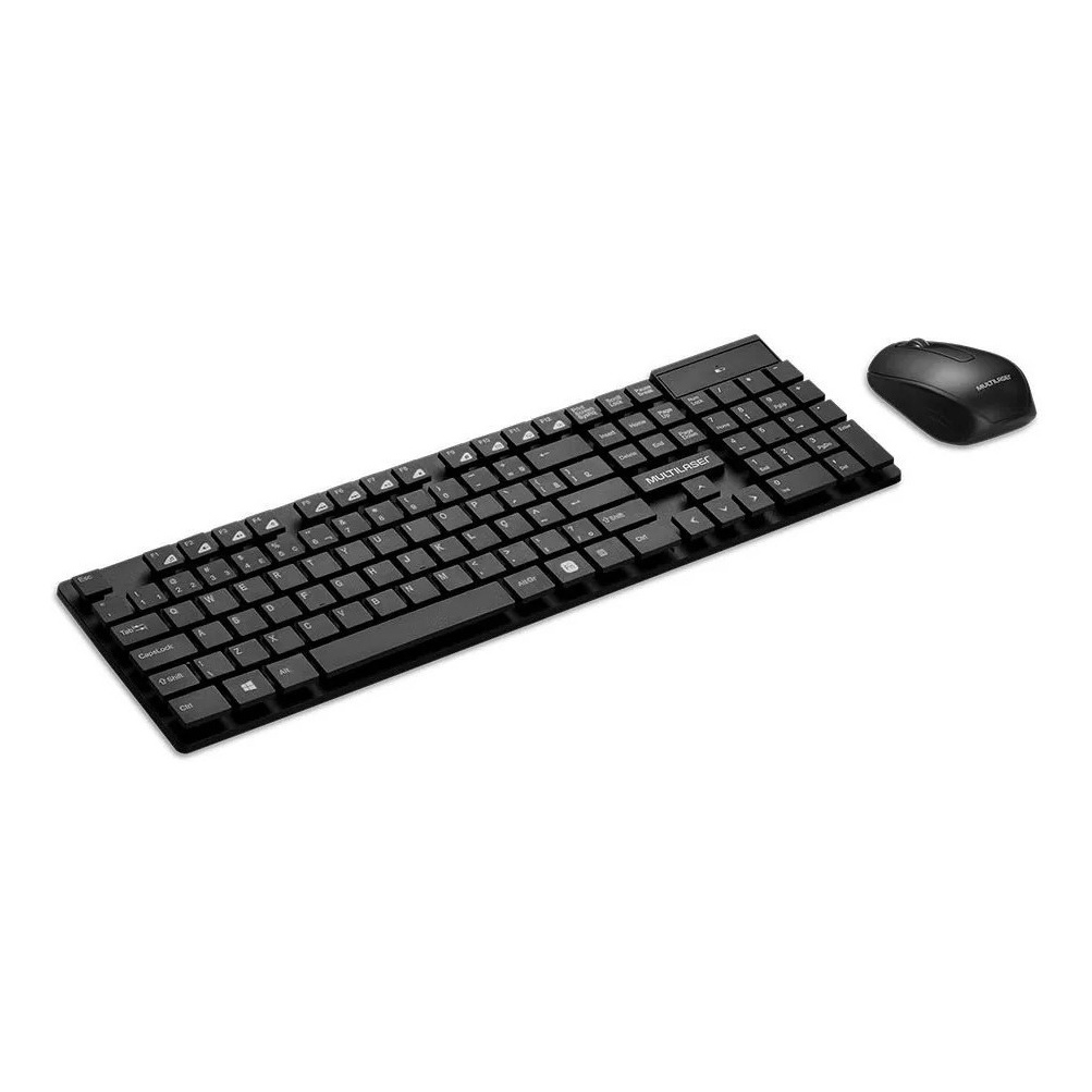Kit Teclado Mouse Sem Fio Multimídia Wireless Usb Multilaser | Shopee ...