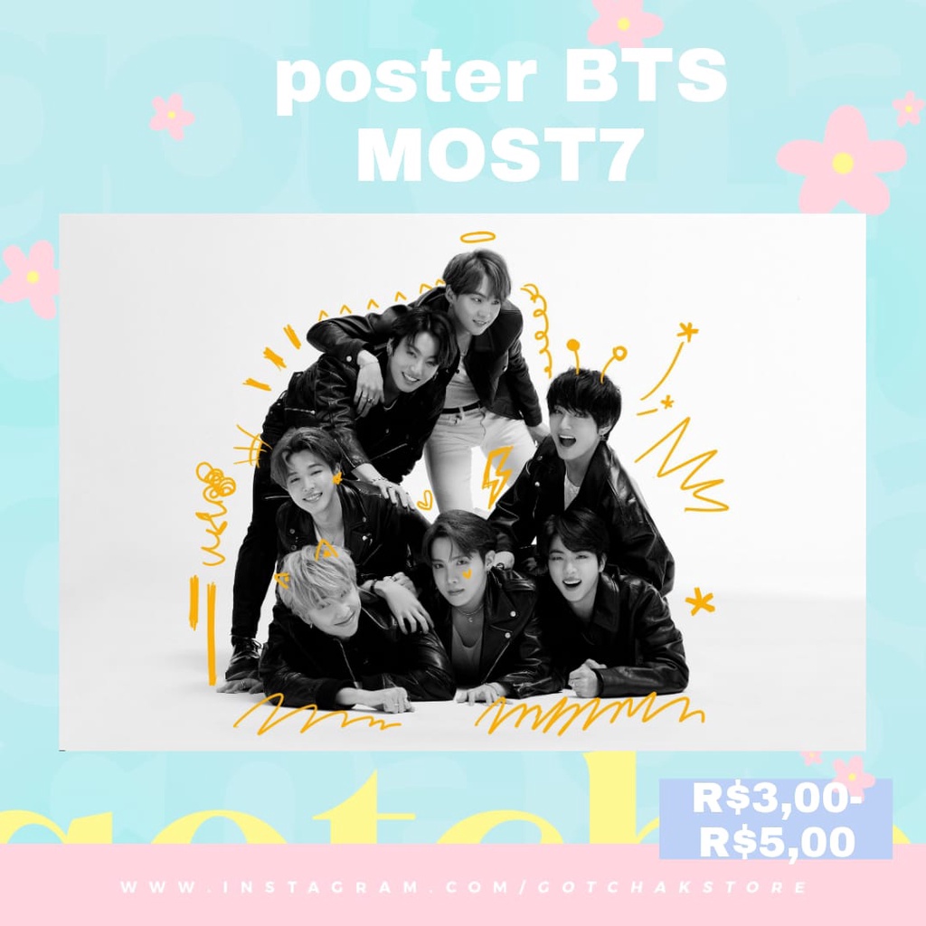 Poster Bts Most7 | Kpop Poster A4&a5 Fanmade | Shopee Brasil