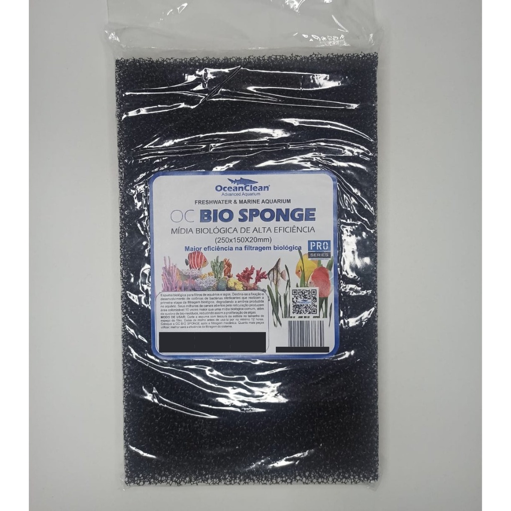 Esponja Biológica Ocean Clean Bio Sponge Para Filtragem de Aquários e ...