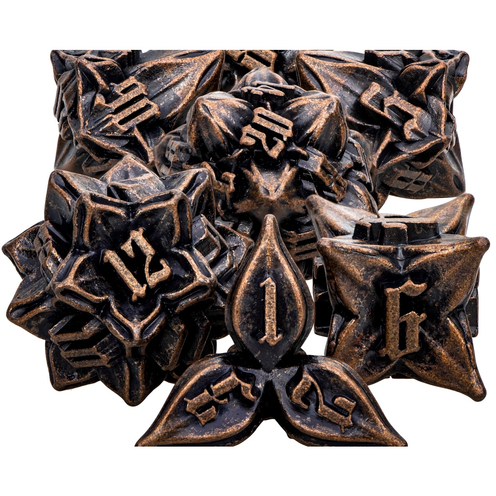 7 pcs Metal DND Dice Set Dungeons and Dragons Dice D+D Sharp Edge Dice ...
