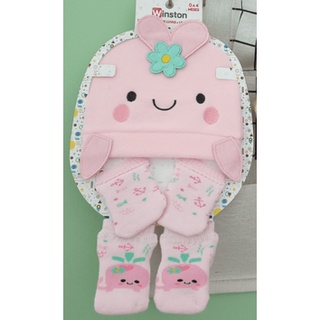 Kit Fem. touca, meia e luvas baleia rosa | Shopee Brasil