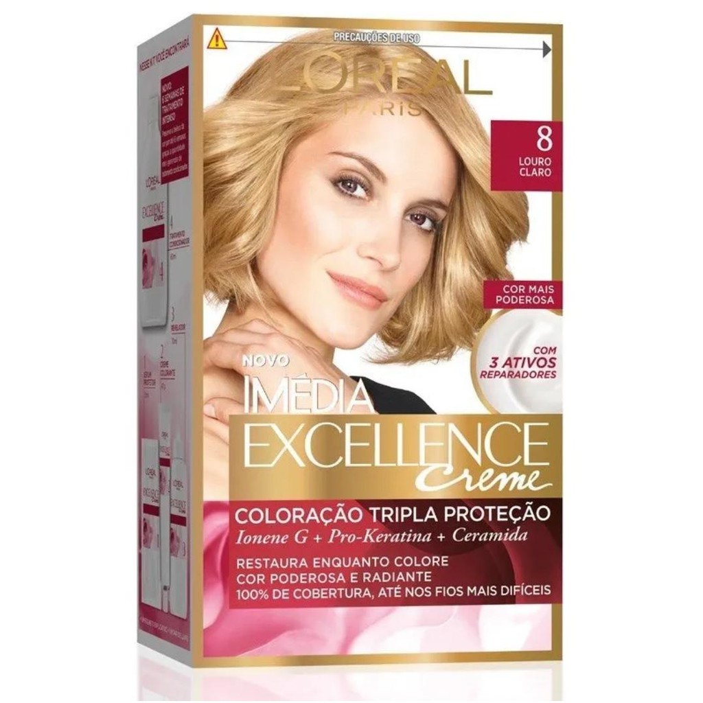 TINTURA TINTA DE CABELO COLORAÇÃO DE CABELO PERMANENTE L'ORÉAL PARIS ...