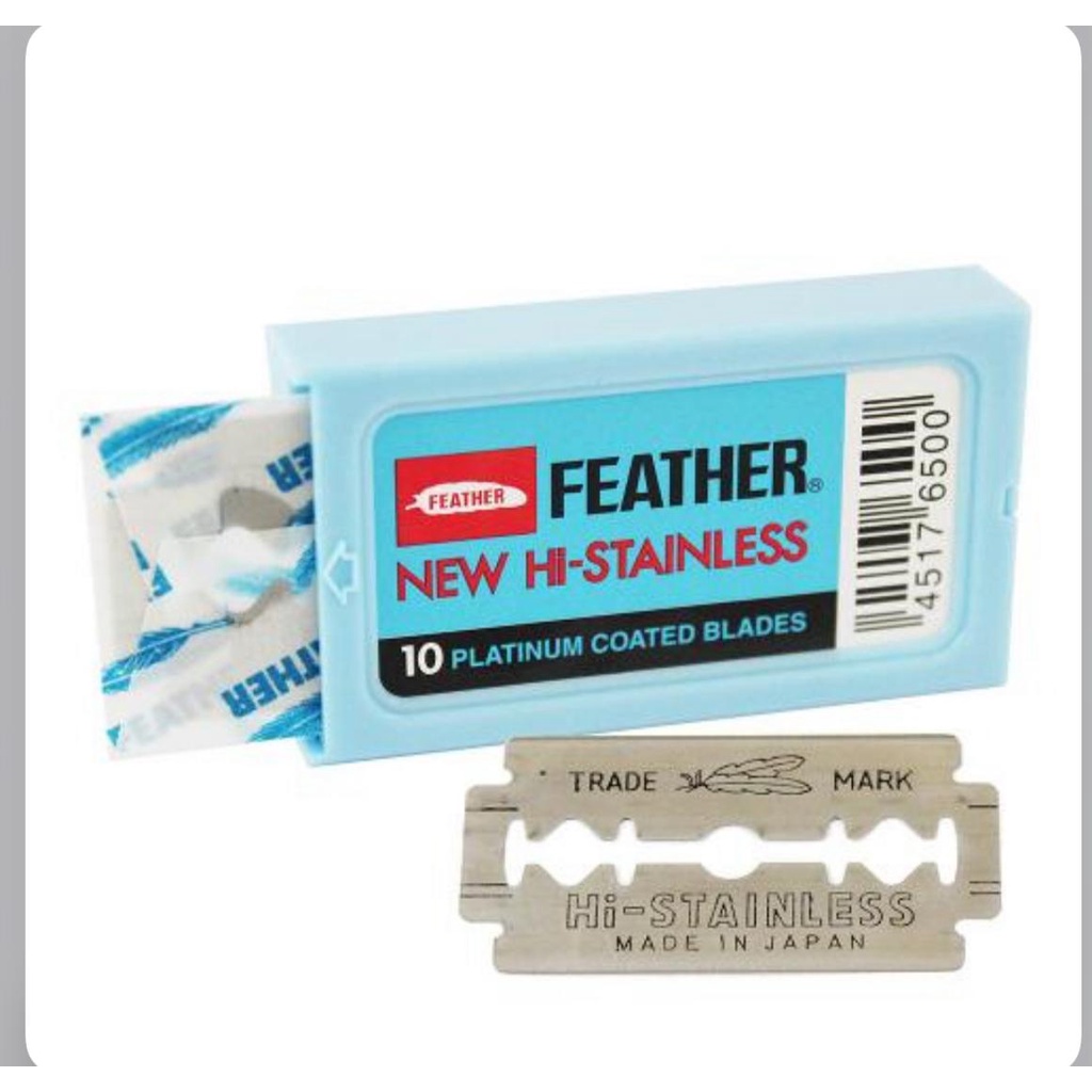 Lamina Feather Original C/ 10 Laminas | Shopee Brasil