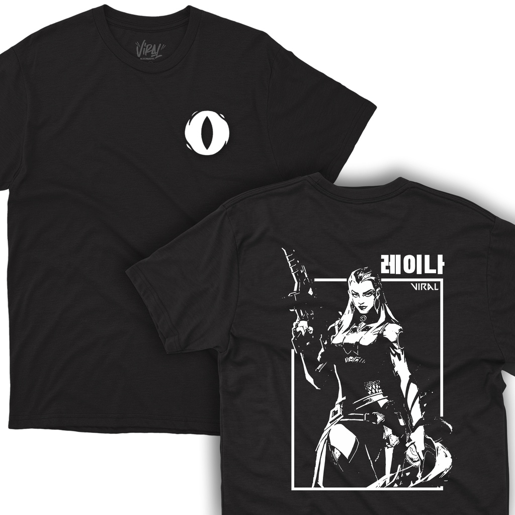 Camiseta Valorant Reyna Frente e Costa T-shirt Duelista frtt FPS ...