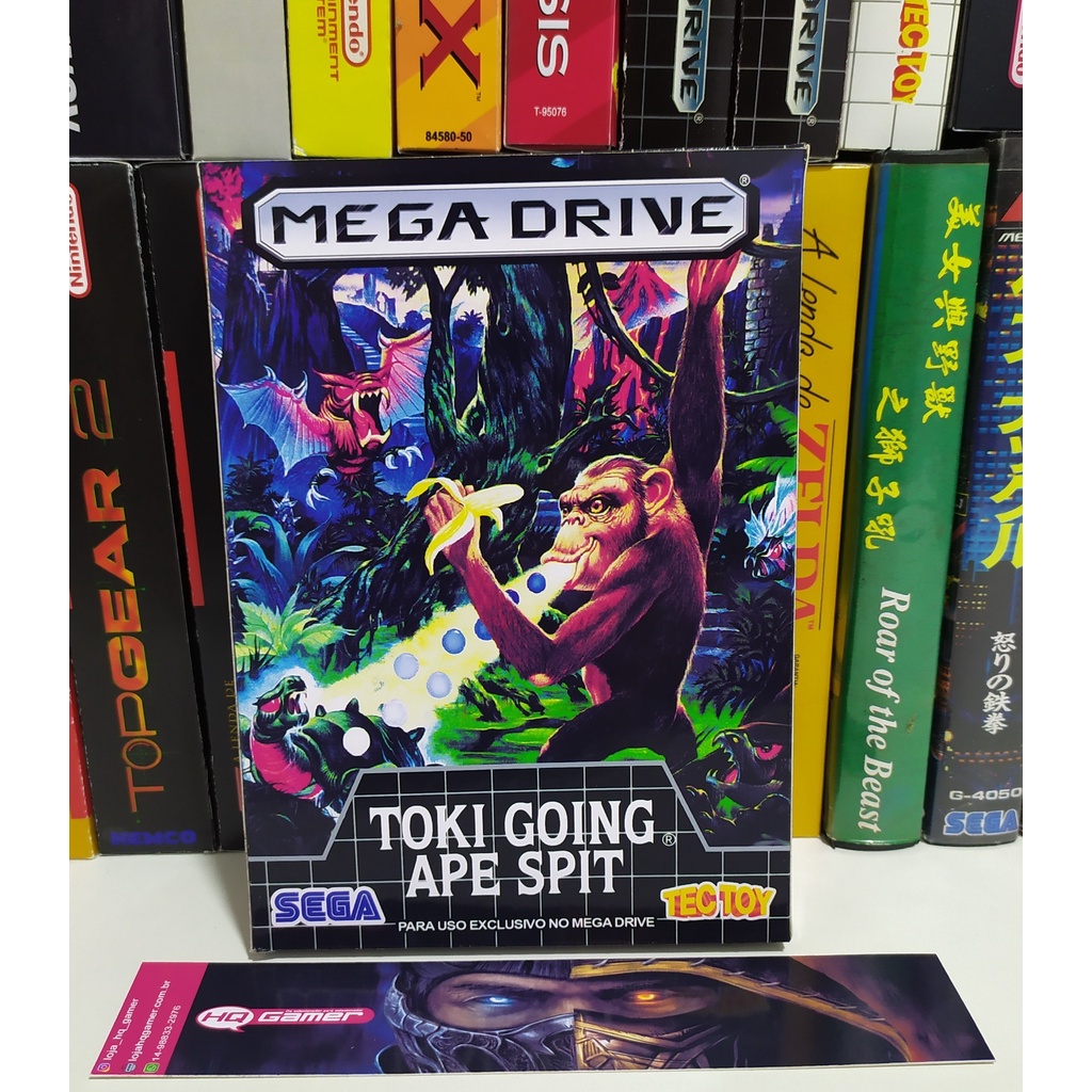 Toki Going Ape Spit - Box Do Jogo (Mega Drive) | Shopee Brasil