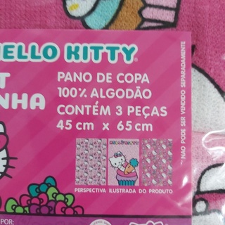 KIT COZINHA HELLO KITTY COM 3 PANOS DE COPA SANRIO KAWAII CUTE | Shopee ...