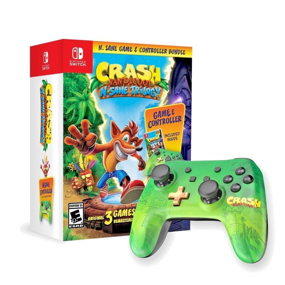Controle Pro Nintendo Switch Com Jogo Crash Bandicoot N'sane - LACRADO ...