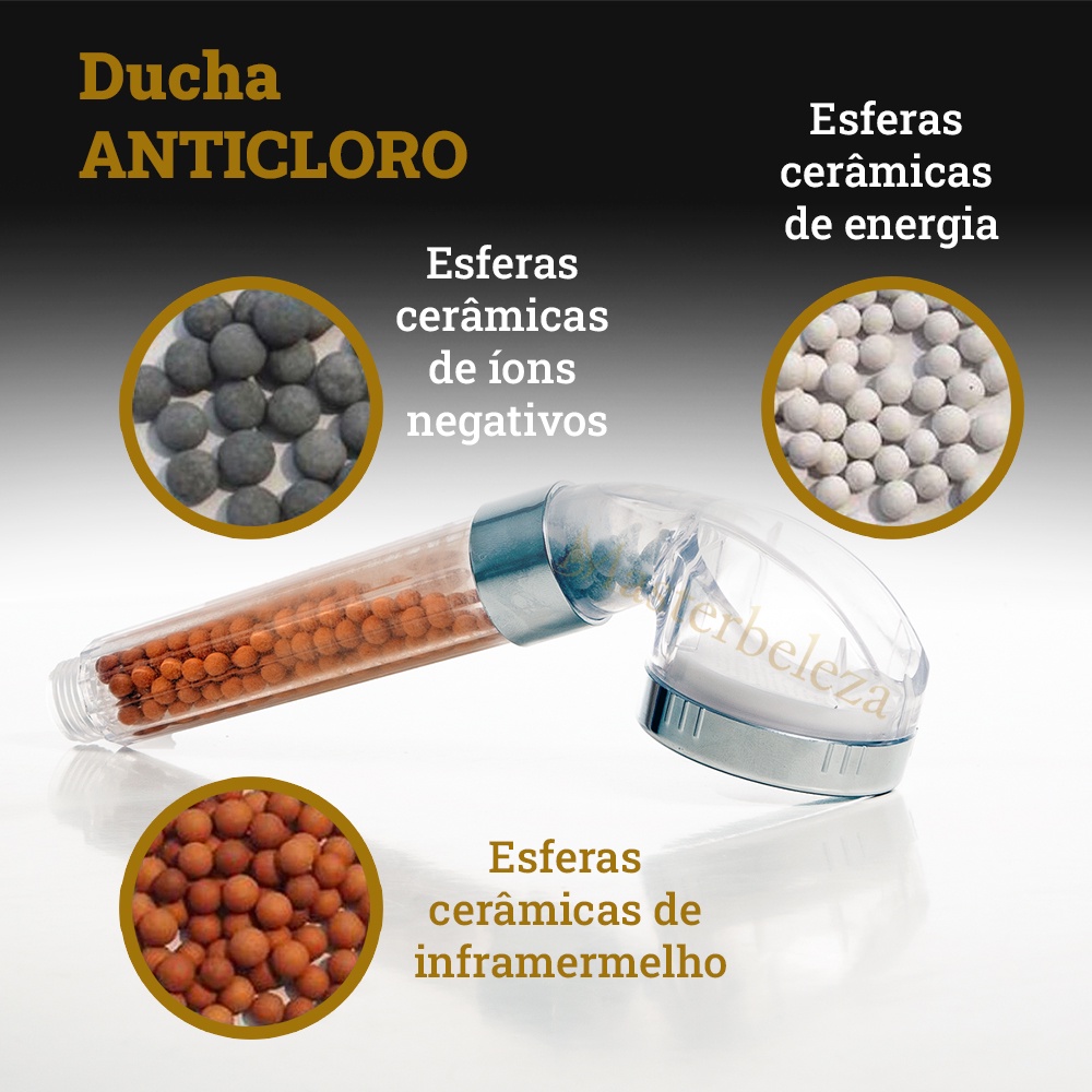 Chuveiro Ducha Purificação Iônica Remoção De Flúor De Cloro | Shopee Brasil