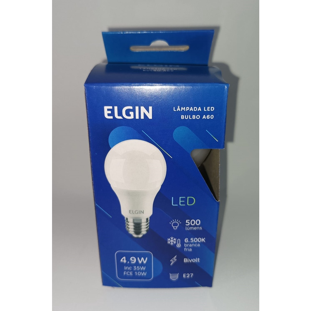 Lampada Led E27 Elgin Bulbo 4,9W | Shopee Brasil