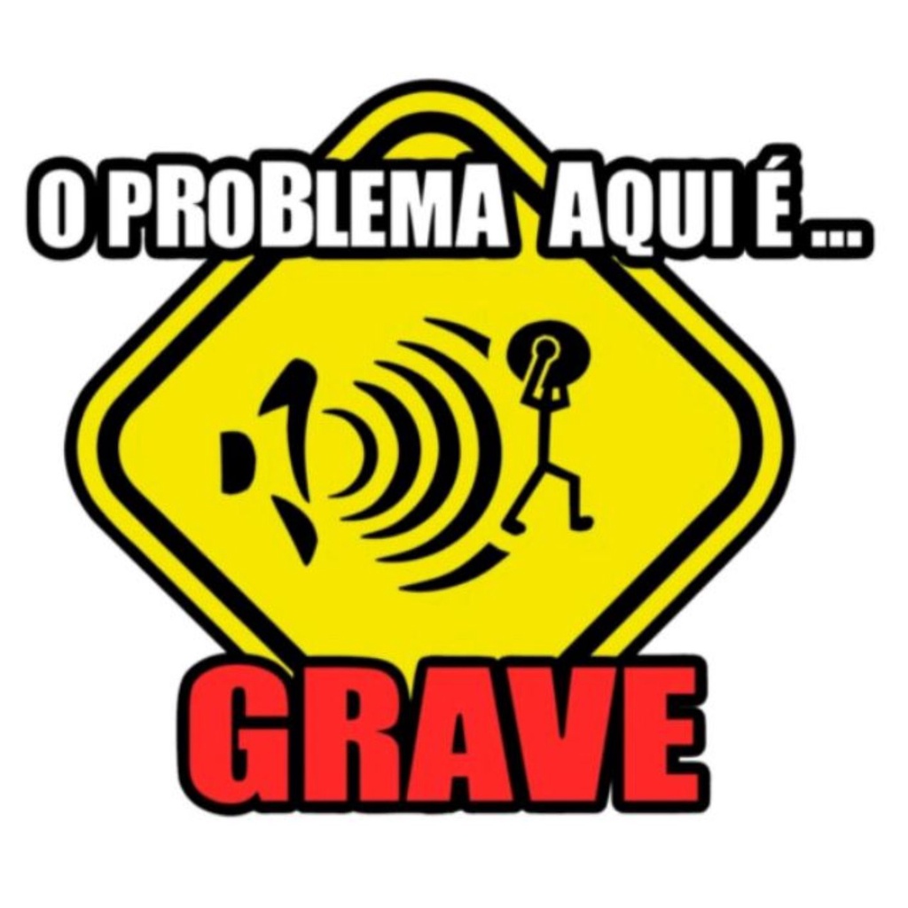 Adesivo decorativo - O problema aqui é o Grave! - 13x13cm | Shopee Brasil