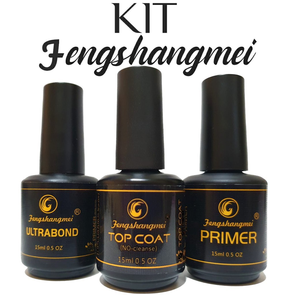 Kit Top Cot Primer Acido Ultra Bond Pretinho Do Poder Fengshangmei ...