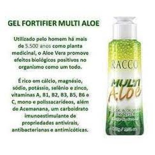 Gel Hidratante De Aloe Vera Fortifier Multi Aloe Racco 100 G | Shopee ...