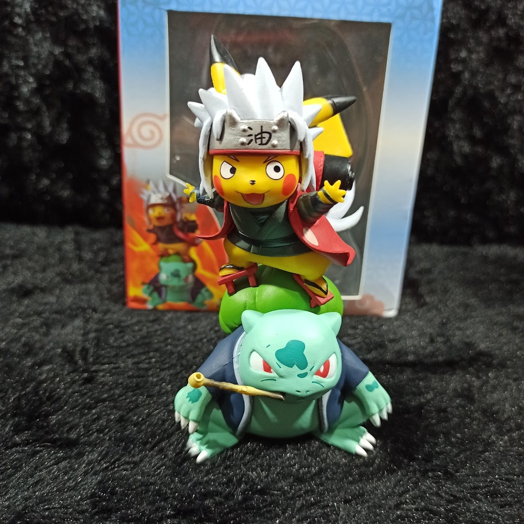 Pikachu e bulbasaur cosplay de personagens do Naruto jiraia e gamabunta ...