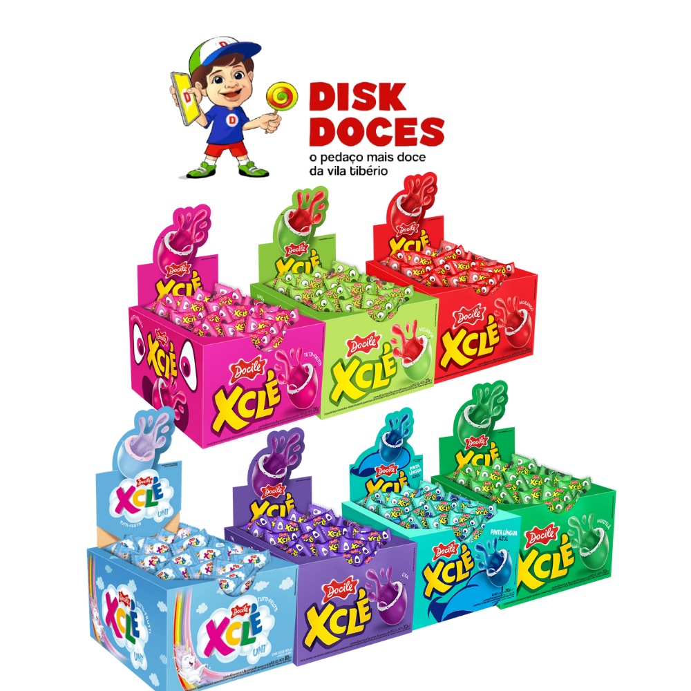 Chicle Docile Xcle 40Un Sabores | Shopee Brasil