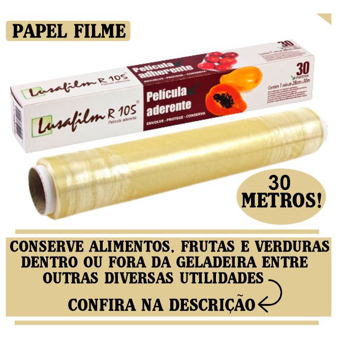 Papel Filme Pvc - 30 METROS!!! | Shopee Brasil