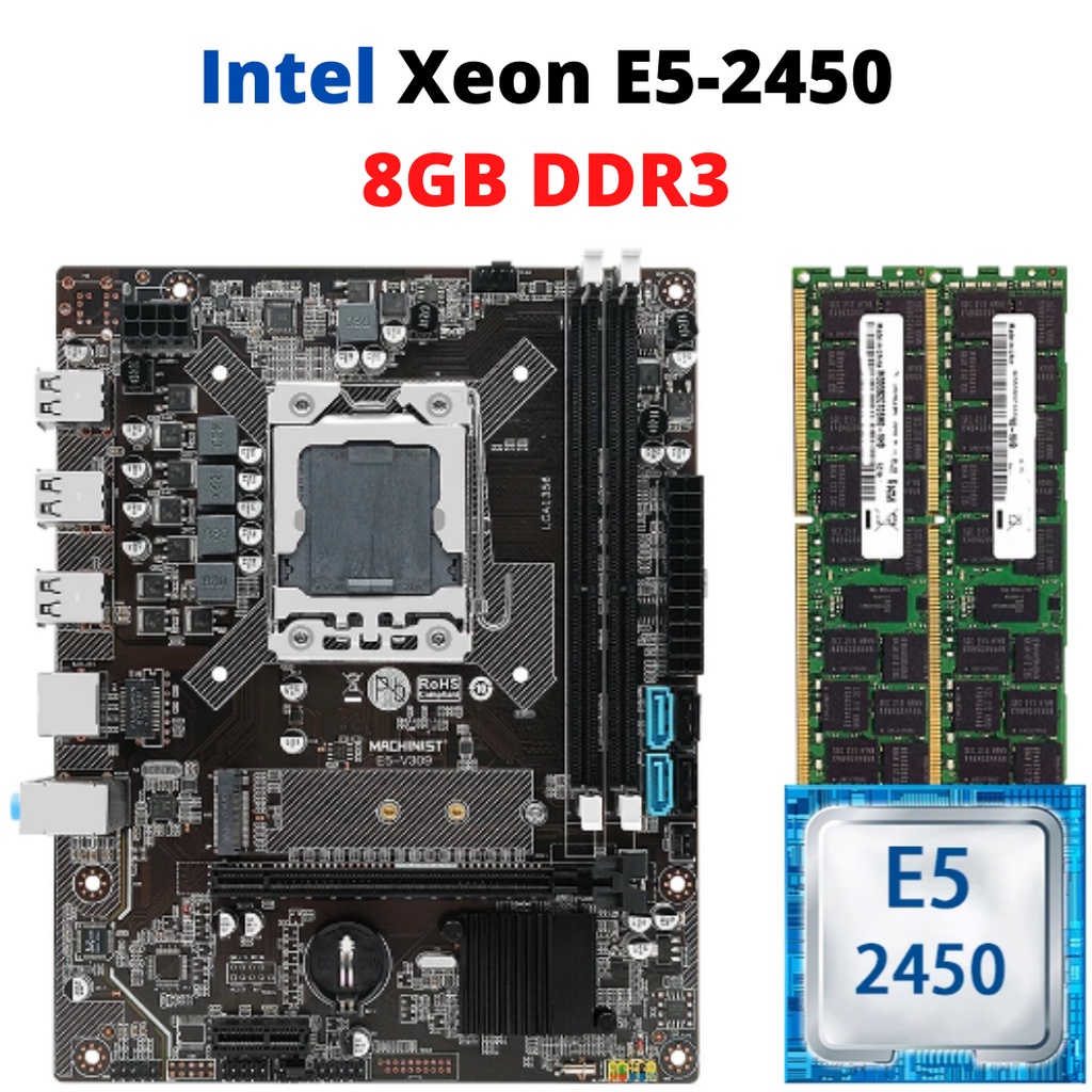 Kit Upgrade Intel Xeon E5-2450 V2 RAM 8GB DDR3 com cooler | Shopee Brasil