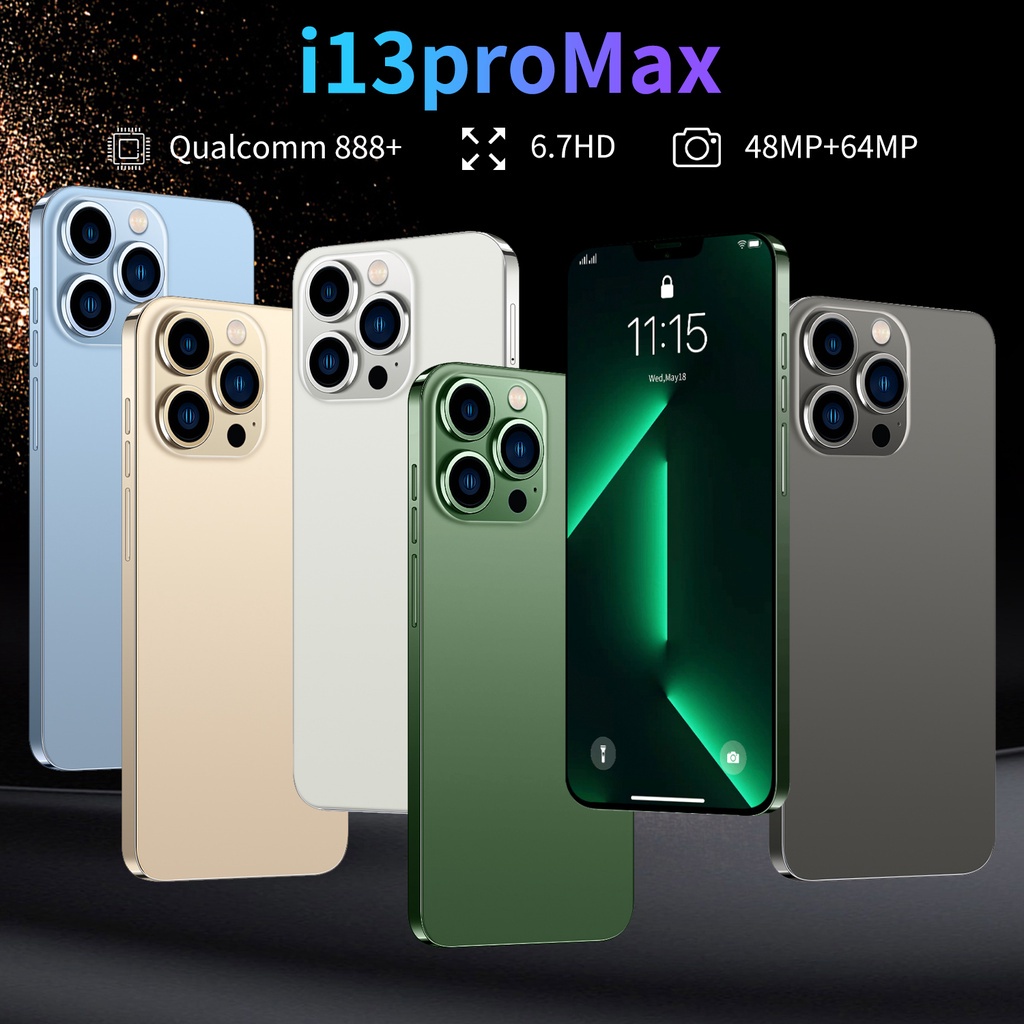 Celular i13 Pro Max 6.7 Polegada 8GB + 256GB Android | Shopee Brasil