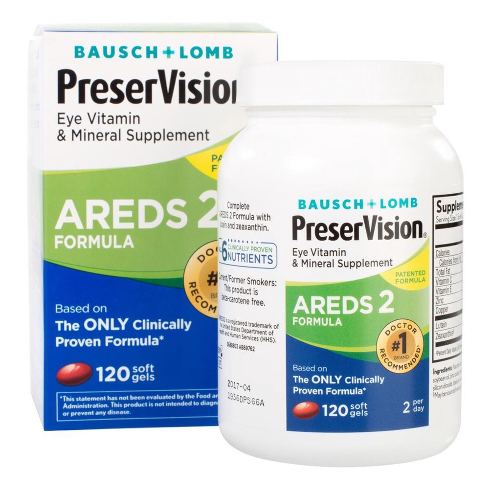 Preservision Areds 2 Eye Vitamin Mineral Sup 120 Softgels | Shopee Brasil