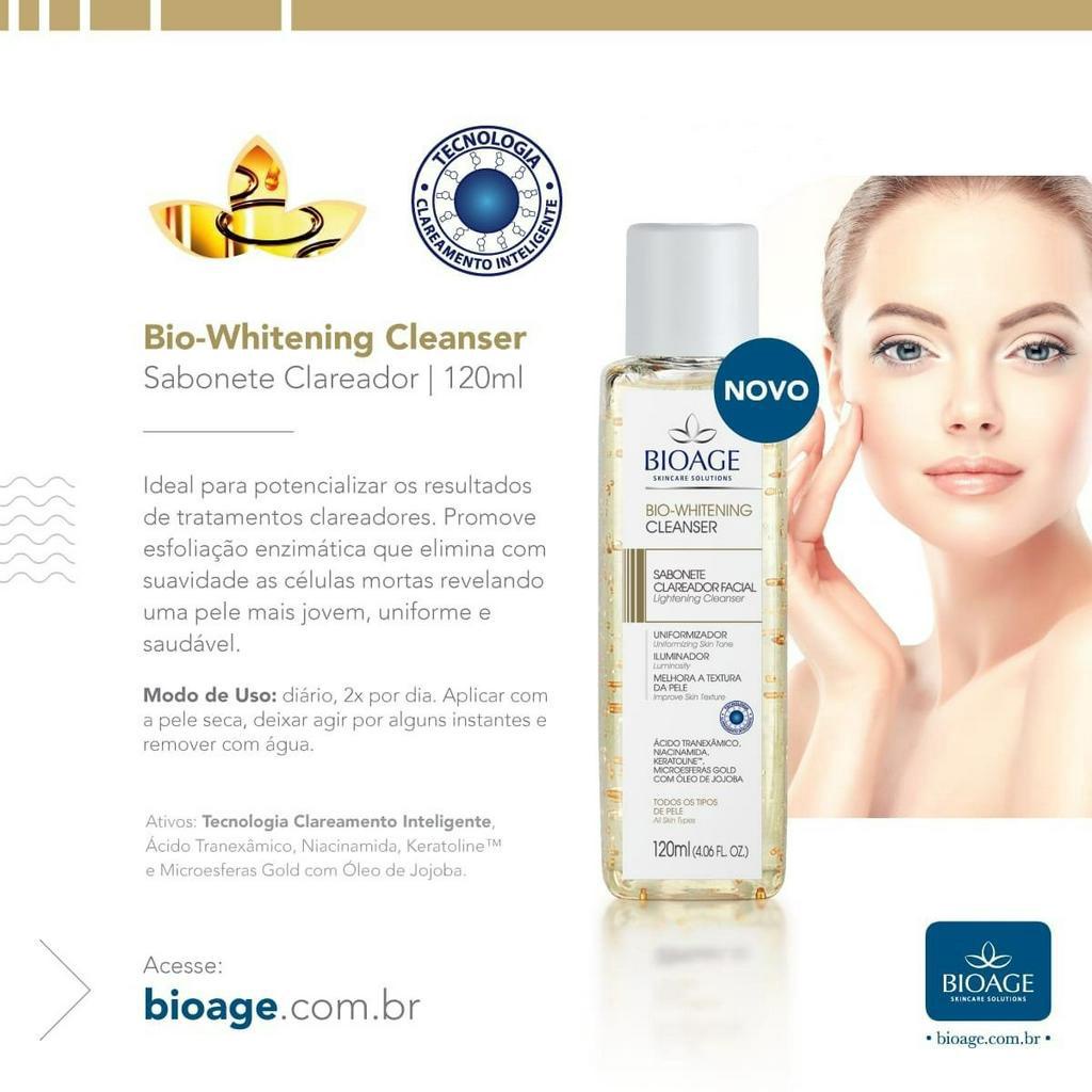 Bio-Whitening Cleanser - Sabonete Clareador Facial - BIOAGE | Shopee Brasil