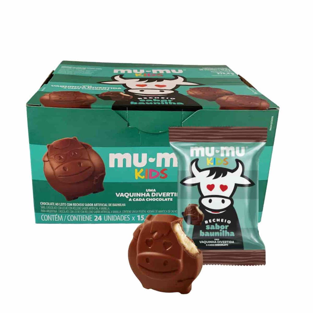 Chocolate Mu-mu Kids Baunilha Neugebauer com 24 unidades | Shopee Brasil