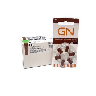 60 Pilhas Baterias Aparelho Auditivo Gn Resound 312 10 Cartelas | Shopee Brasil