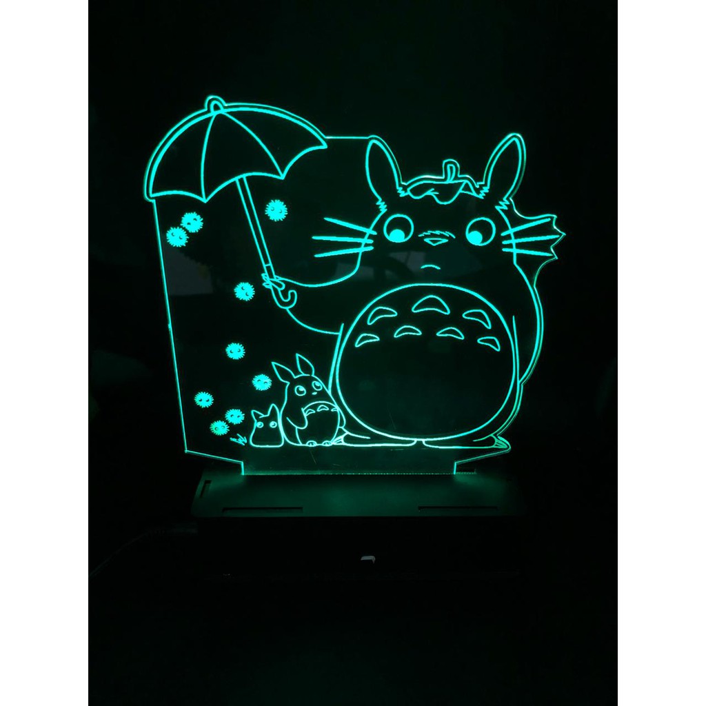 Luminária Led, Totoro, Anime, Mangá, Decoração 16 cores - Escorrega o Preço