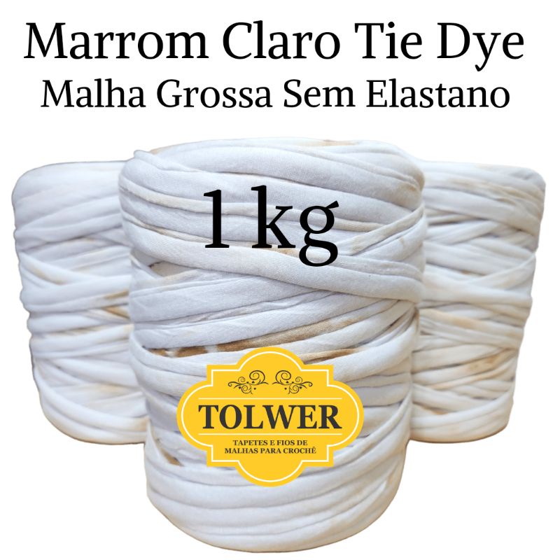 Fio de Malha Residual Para Croche ou Macrame Contendo 1 Cone De 1Kg Cor ...