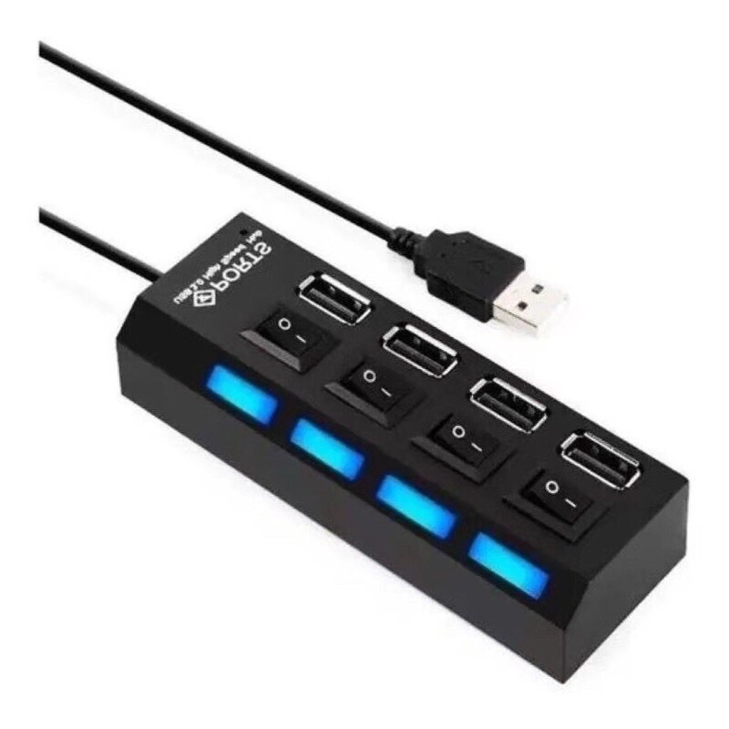 Hub Usb 2.0 4 Entradas Led Usb Pc - Splitter Converter Expansor Para Pc ...