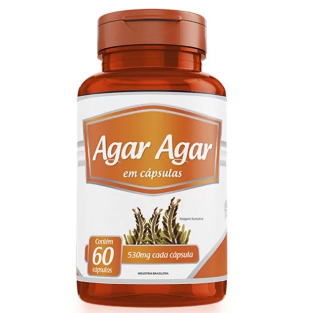 1 Agar Agar com 60 Cápsulas de 530mg | Shopee Brasil