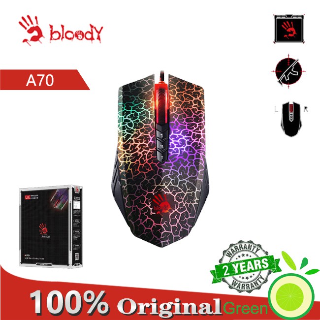 Mouse Com Fio A4Tech Bloody A70 Gaming Rgb | Shopee Brasil