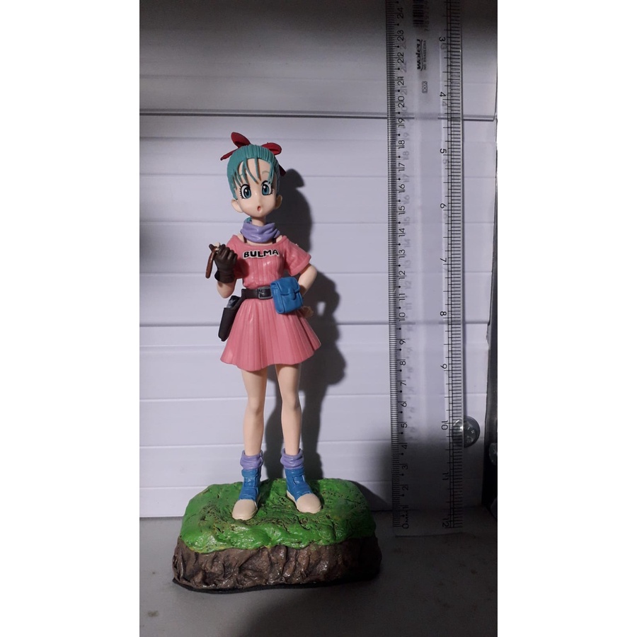 Bulma dragon ball scultures banpresto com base custom | Shopee Brasil