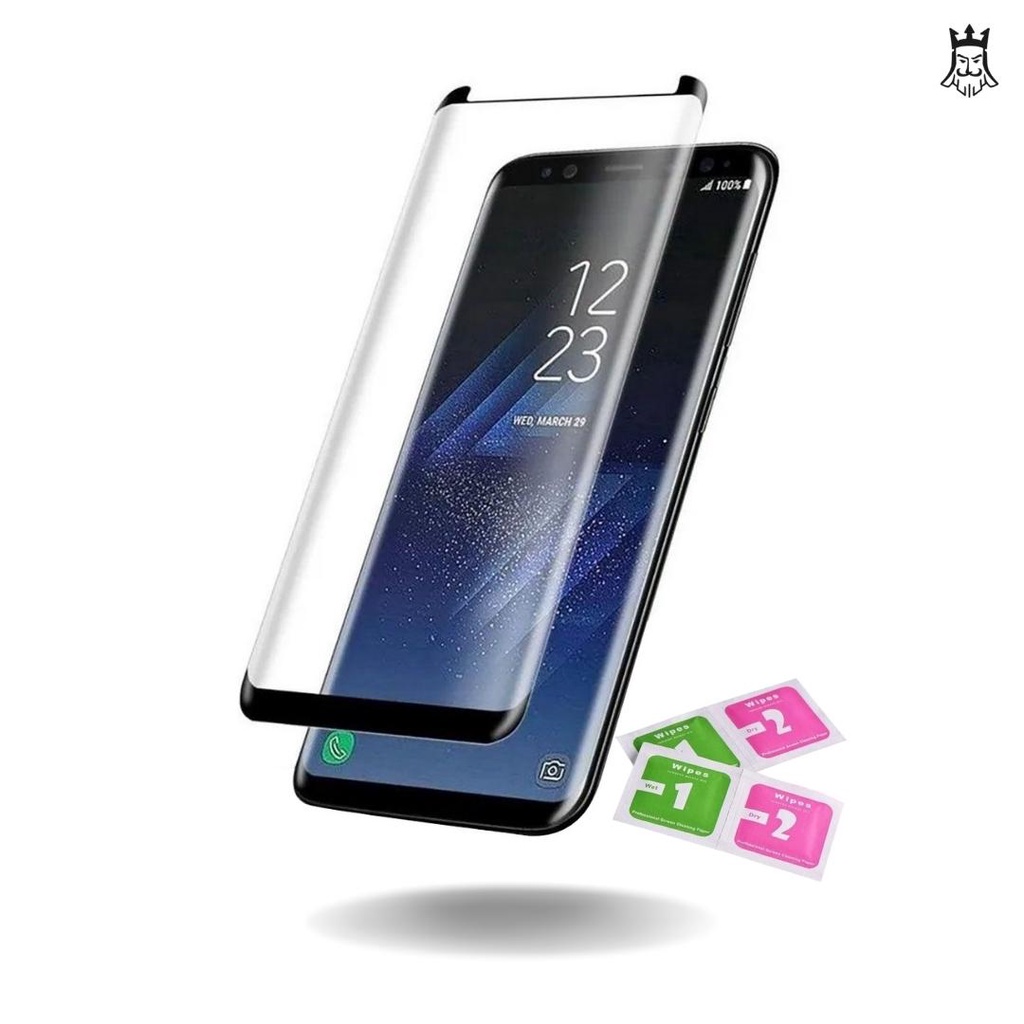 PELÍCULA COLA TUDO 3D GALAXY S8 / S8 PLUS - S9 / S9 PLUS - Curvada de Vidro para Celular ...