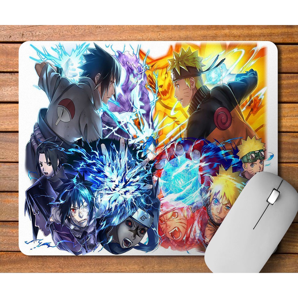 MOUSE PAD Anime Naruto - Sasuke e Naruto Fases | Shopee Brasil