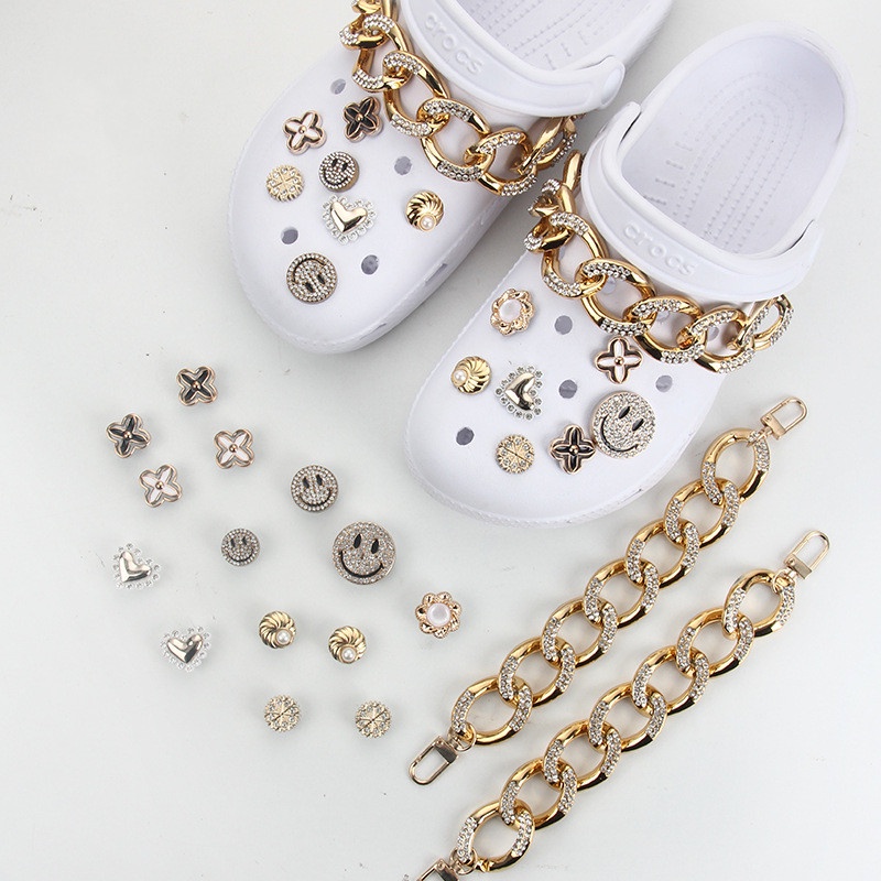 Jibbitz Para Crocs Charmosa Smiley Strass Tridimensional Sapato Fivela ...