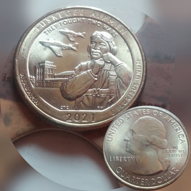Moeda Quarter Dollar Parque Alabama 2021 P | Shopee Brasil