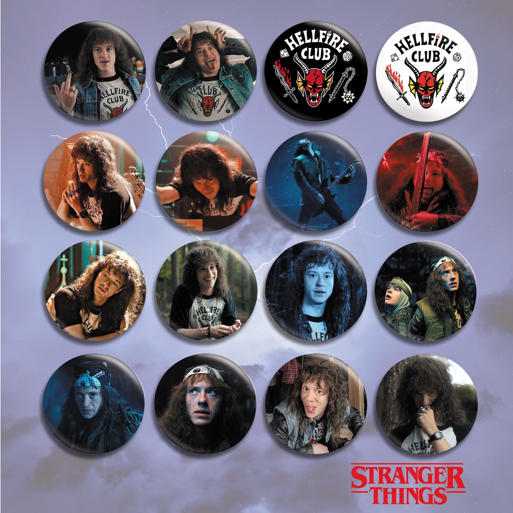 Botton EDDIE MUNSON Stranger Things - 3,5cm broche boton button buton ...