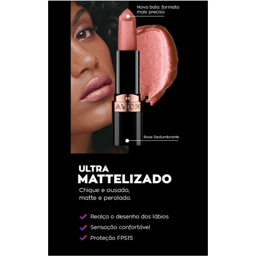 Batom Matte lizado Rose Deslumbrante Avon | Shopee Brasil