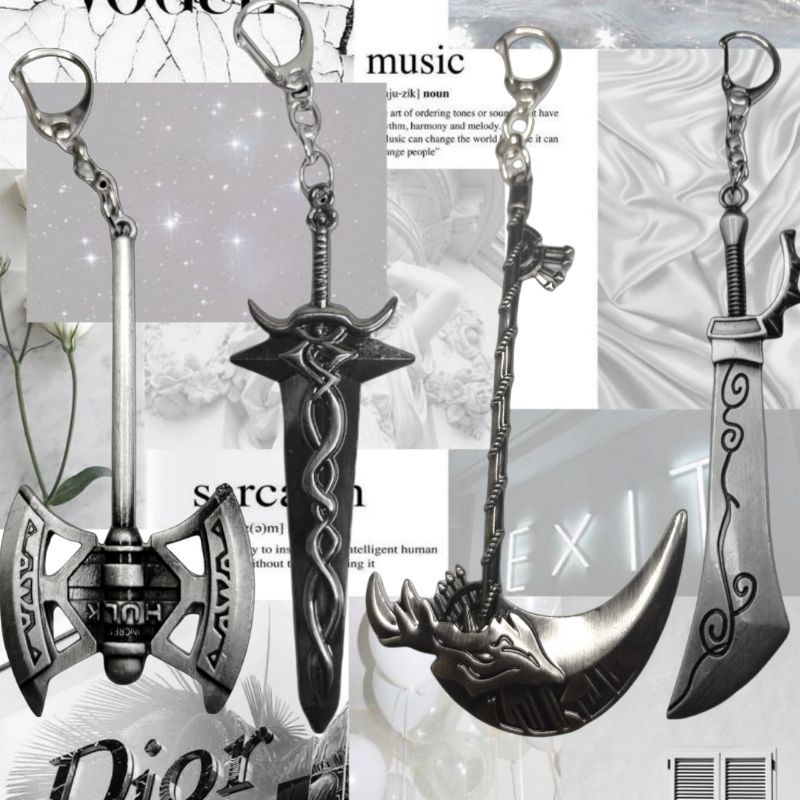 Chaveiros Metal Espada Machado Foice | Shopee Brasil