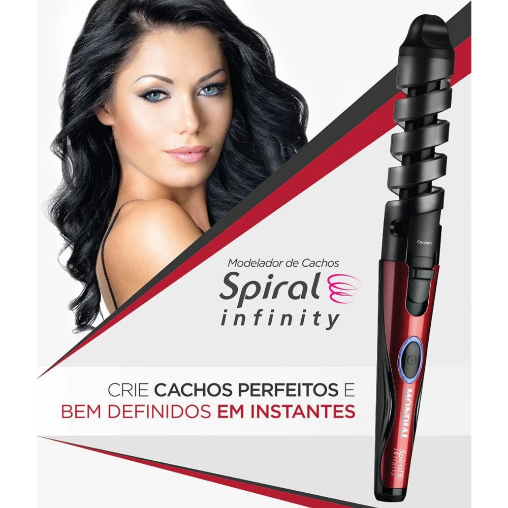 Modelador de Cachos Mondial Spiral Infinity EM-05 Bivolt | Shopee Brasil