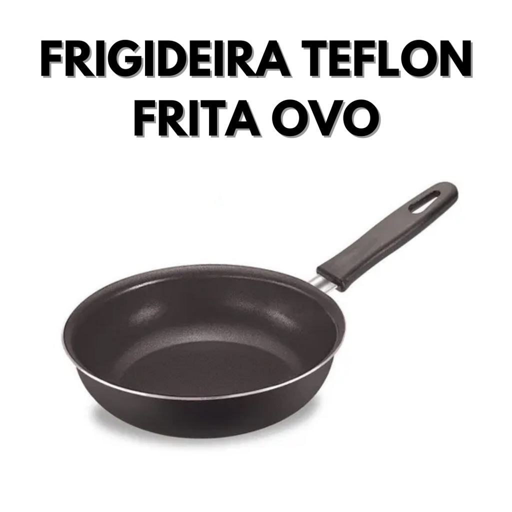 Frigideira Pequena Frita Ovo Antiaderente Teflon 14cm - Escorrega o Preço