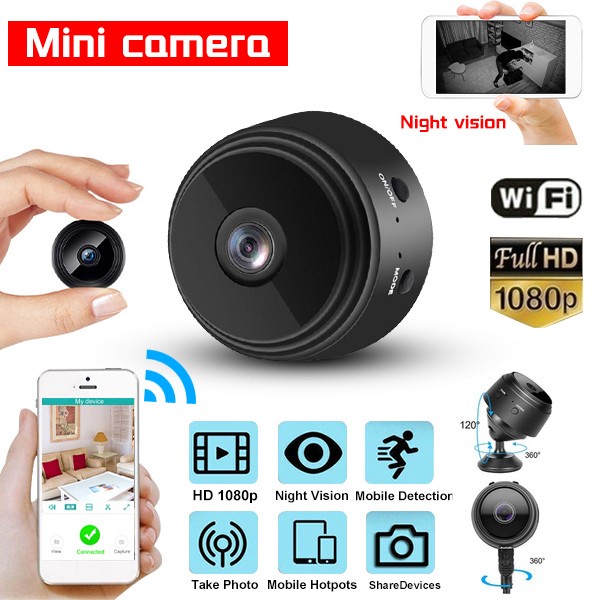 Original A9 Night Vision HD Mini Camera Wifi HD 1080P Night Vision ...