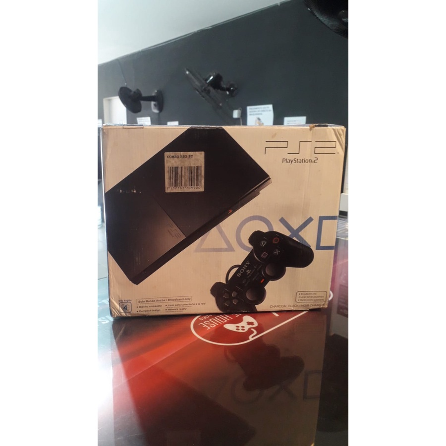 Ps2 Slim Na Caixa Original Completo Perfeito Estado - Escorrega o Preço