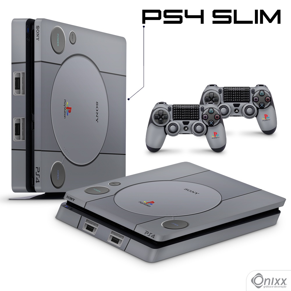 Skin PS4 SLIM Adesiva RETRÔ - PS1 | Shopee Brasil