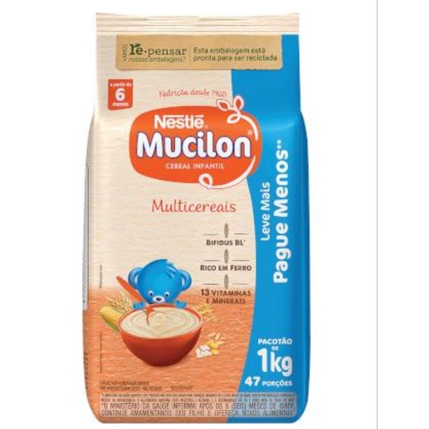 MUCILON MULTICEREAIS 1KG CEREAL INFANTIL | Shopee Brasil